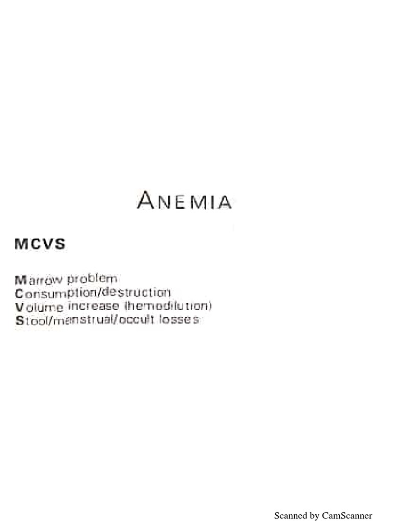 Hematology Differential Diagnosis Mnemonics | PDF