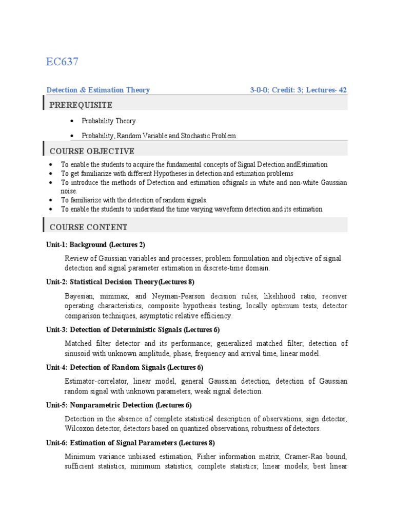 Nitp | PDF | Estimation Theory | Statistics