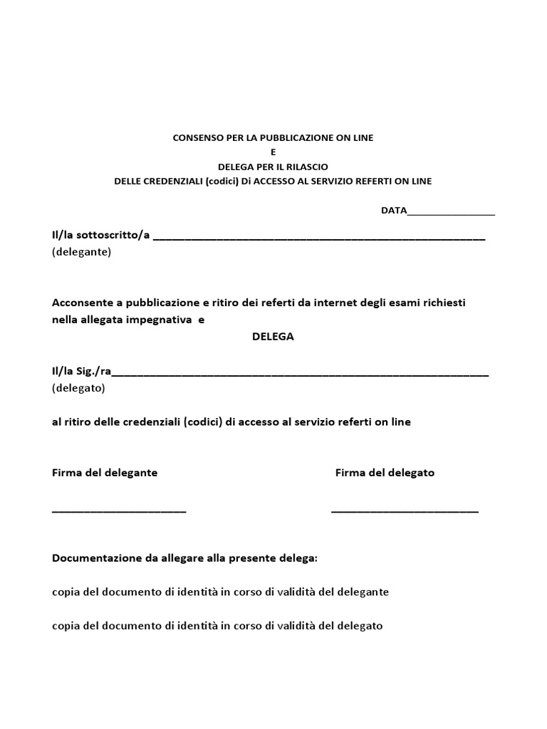 Delega Referti | PDF