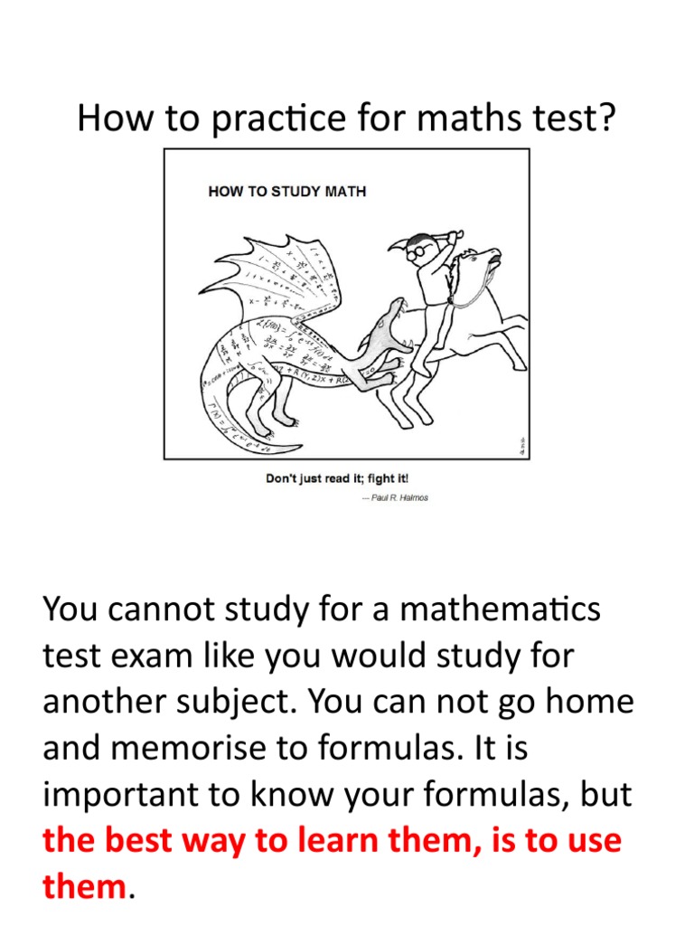 How To Study For Maths | PDF