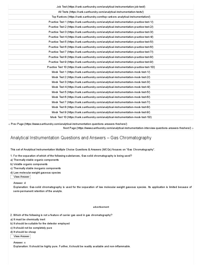 Gas Chromatography | PDF | Gas Chromatography | Chromatography