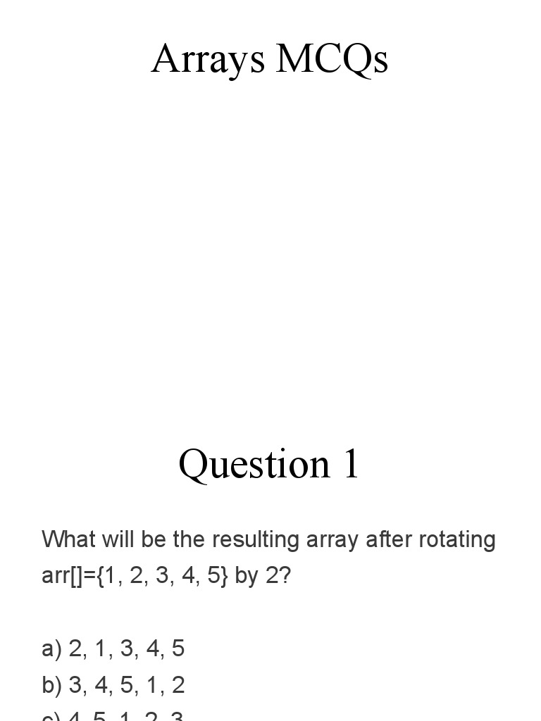 Mcq For C Practice Pdf Pointer Computer Programming Matrix Mathematics