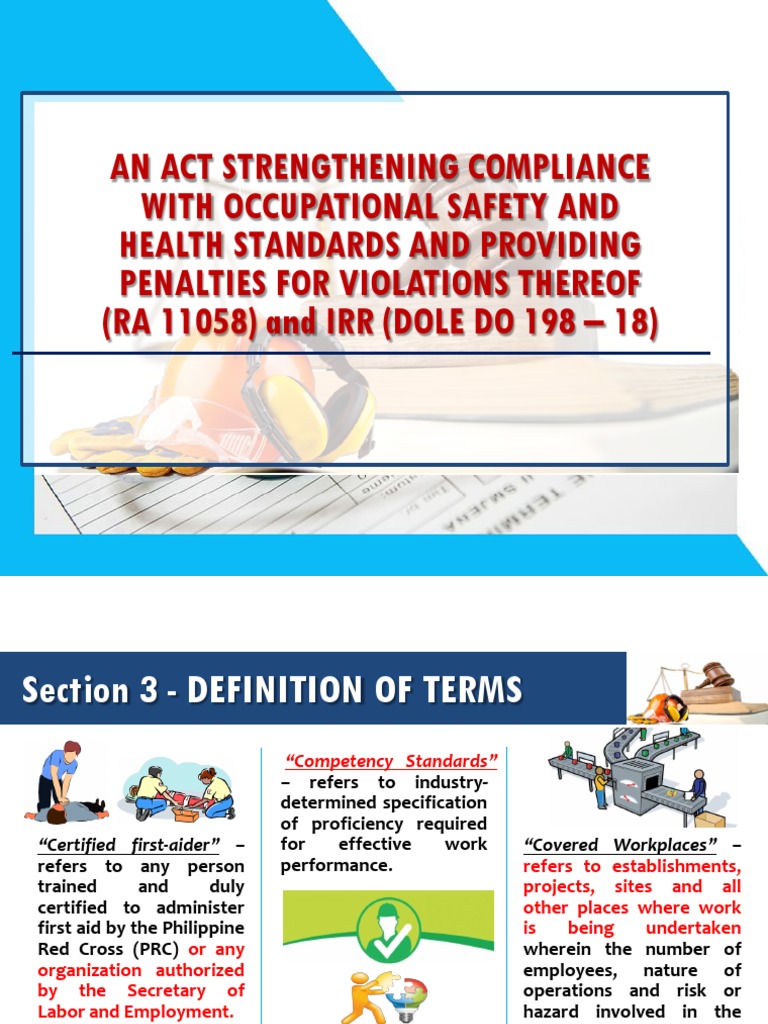 Ra 11058 - Irr - Do 198-18 - CMDF | PDF | Occupational Safety And ...