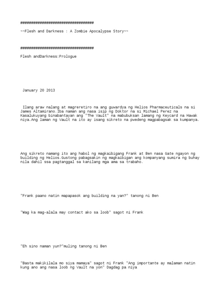 A Zombie Apocalypse Story | PDF