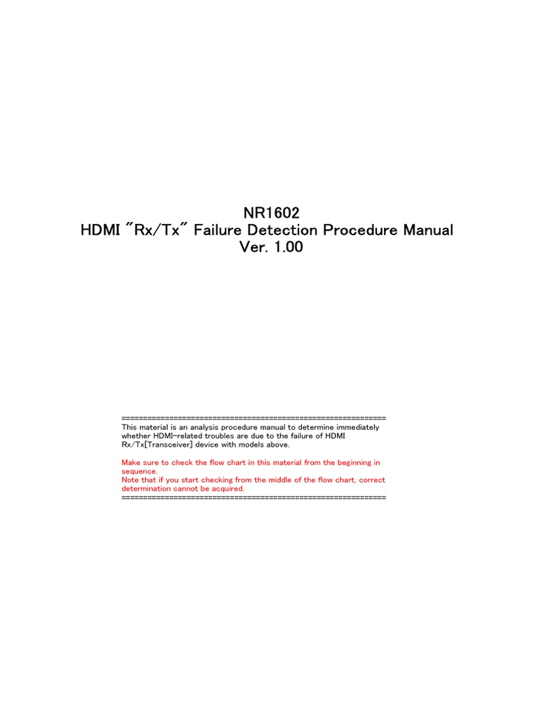 HDMI TX RX Detection | PDF