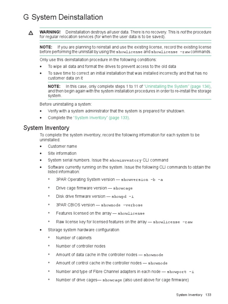 3PAR-Deinstallation - Back To Box | PDF | Command Line Interface | Booting