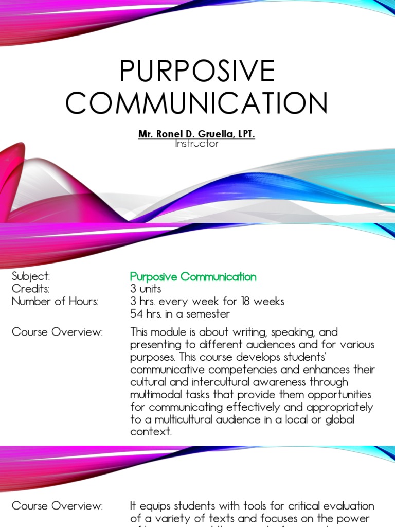 PCom - Lesson 1 | PDF | Communication | Nonverbal Communication
