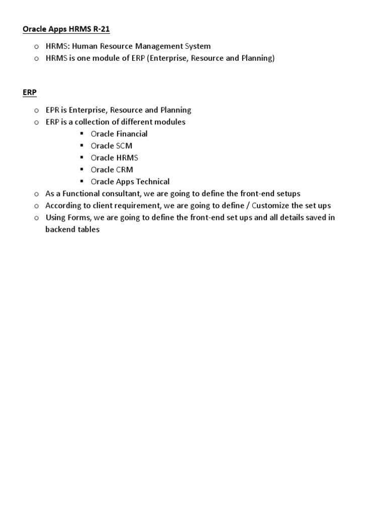 Oracle HRMS R-12 | PDF | Payroll | Computing