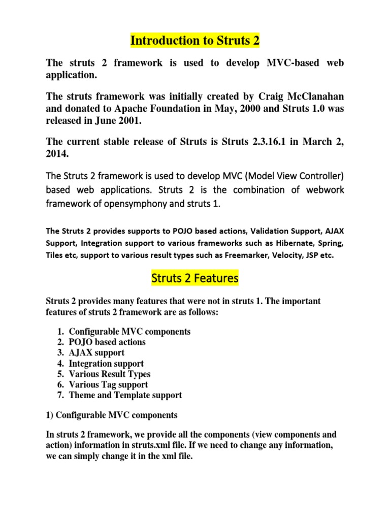 Struts Architecture Control Flow and Validation Framework | PDF ...