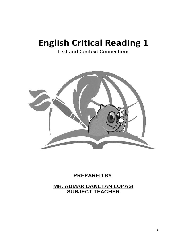 Lesson 2 - Critical Reading As Reasoning | PDF | Intertextuality | Reason