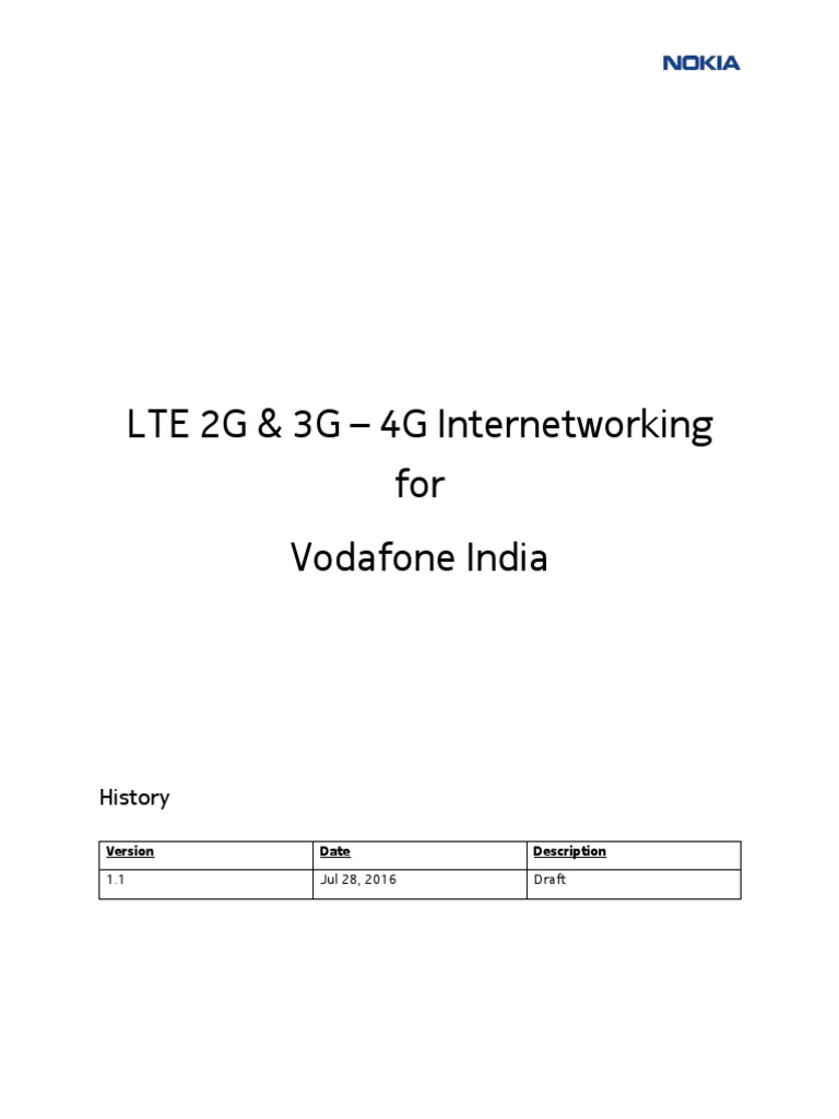 VF LTE 2G & 3G - 4G Interworking - v11 | PDF | Lte (Telecommunication) | 4 G