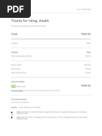 Uber Bill | PDF | Invoice | Payments