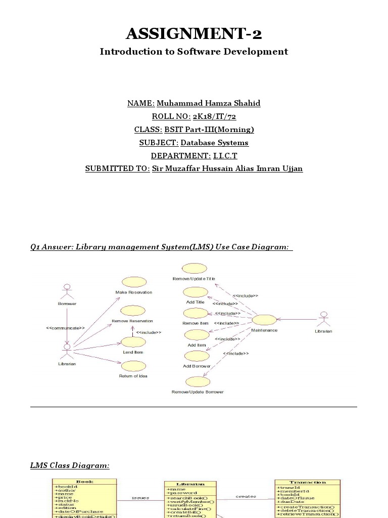 Library Managment System Diagrams | PDF | Product Development ...