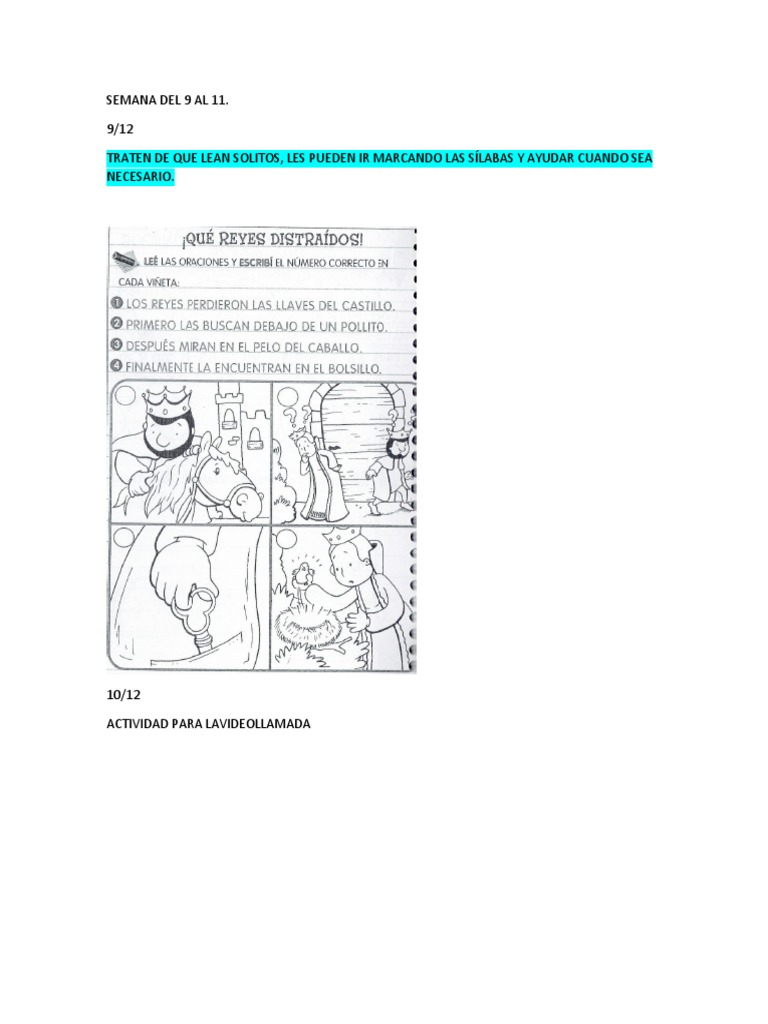Semana Del 9 Al 11 Diciembre | PDF