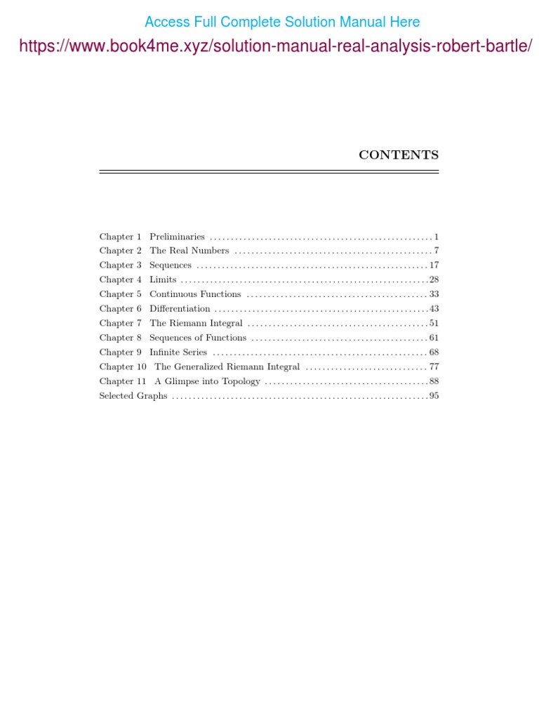 Solution Manual Introduction To Real Analysis 4th Edition Robert Bartlepdf Compress | PDF ...