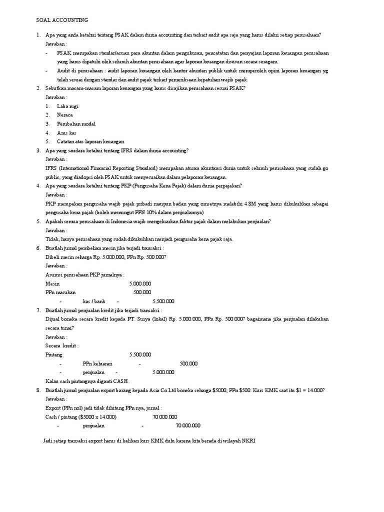 Soal Accounting | PDF