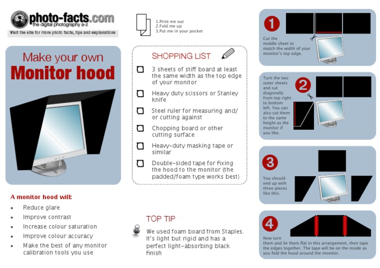 DIY Monitor Hood | PDF | Tools | Equipment