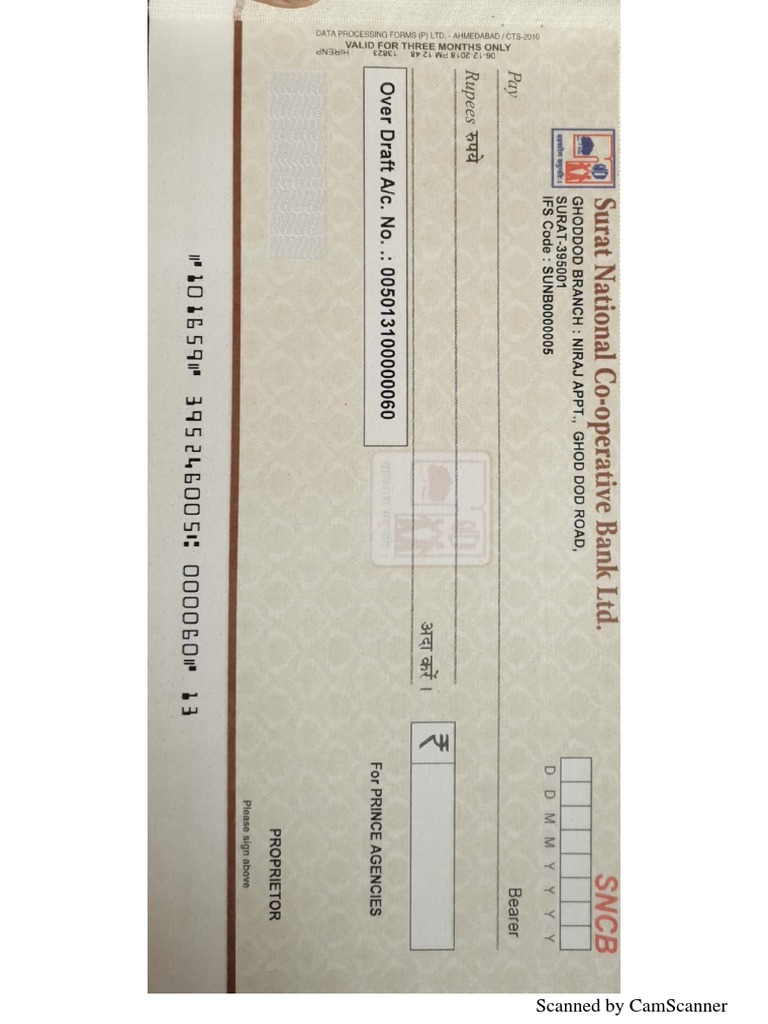 Cancelled Cheque | PDF