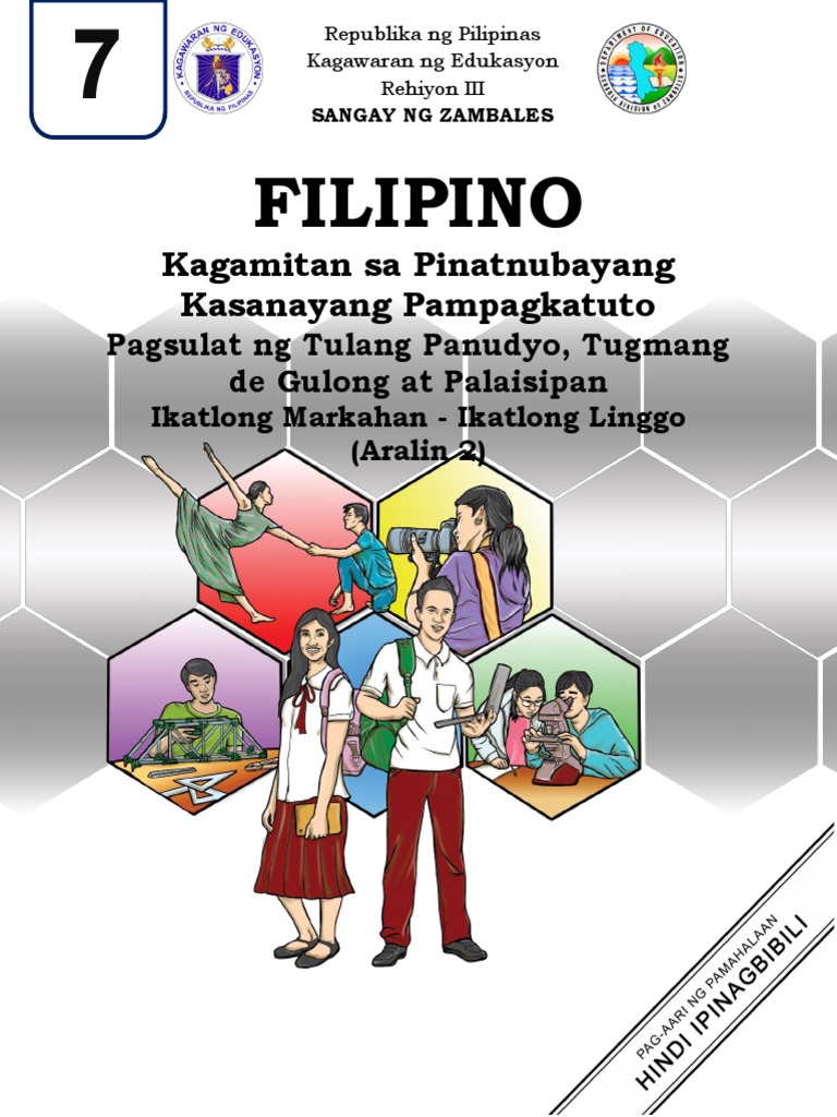 Filipino7 Q3 W3 A2 Pagsulat NG Tulang Panudyo Tugmang de Gulong at ...