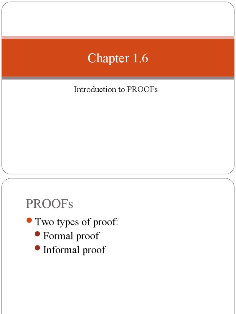An Introduction To Formal And Informal Proofs Of Mathematical Statements Through Examples Of