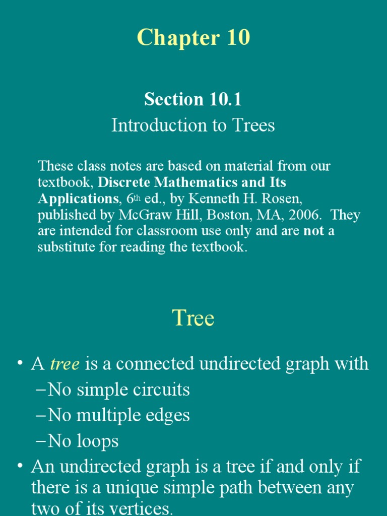 Section 10.1: Introduction To Trees | PDF | Graph Theory | Applied ...