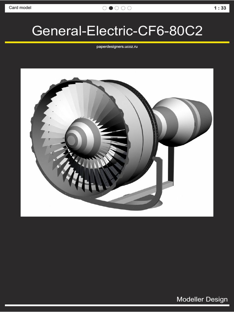 General Electric CF6-80C2 Engine Paper Model | PDF