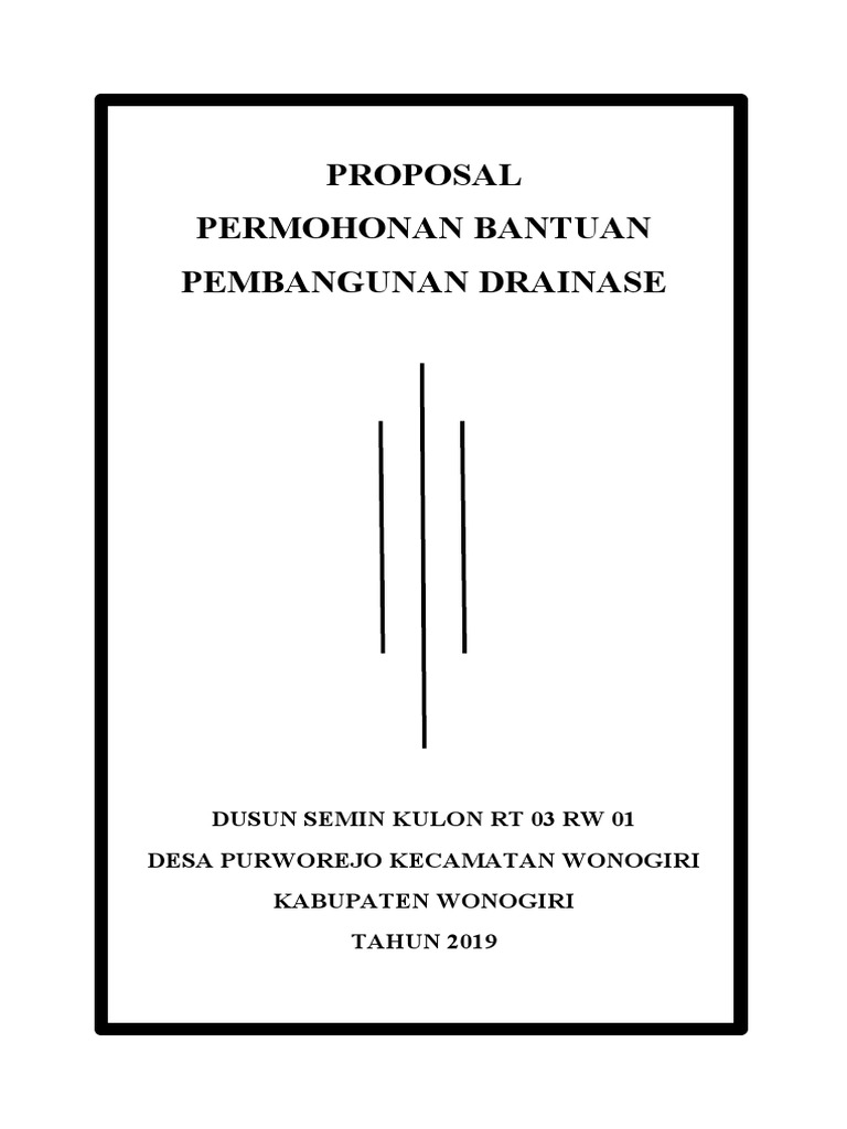 Proposal Bantuan Pembangunan Drainase | PDF