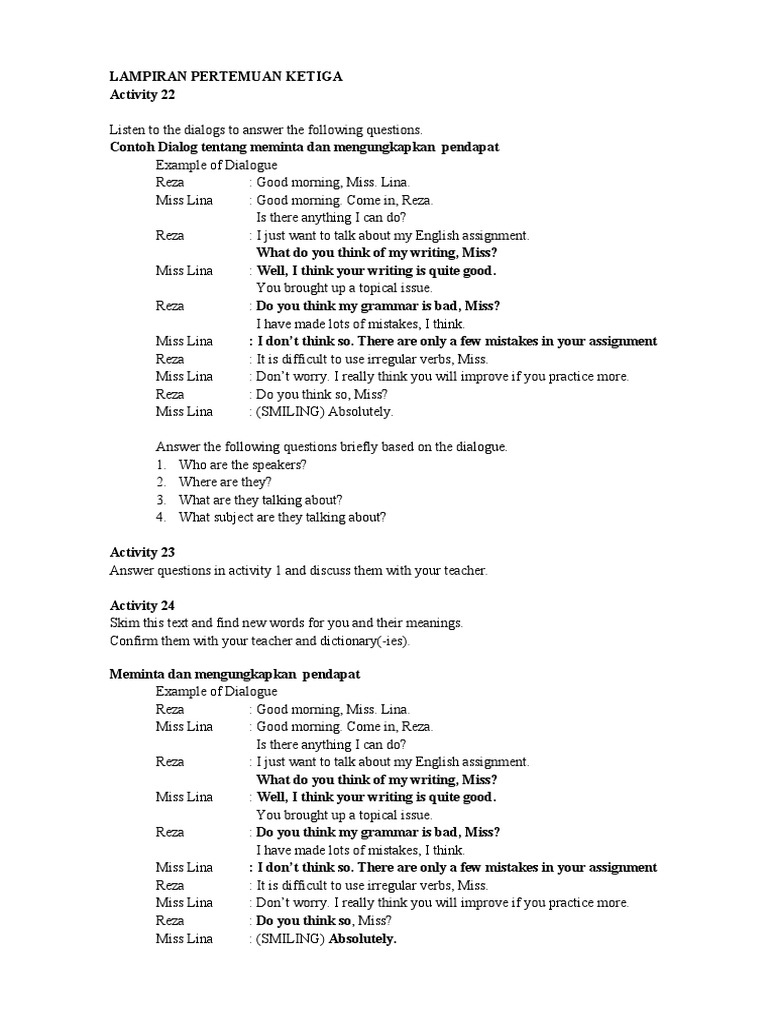 Lampiran Pertemuan Ke 3 | PDF | English Language | Science