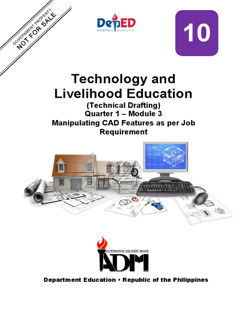 Tle10 Ict Technicaldrafting q1 Mod3 v3 | PDF | Circle | Length