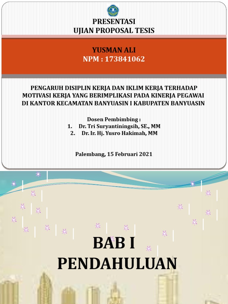 Presentasi Ujian Proposal Tesis Yusman Ali | PDF