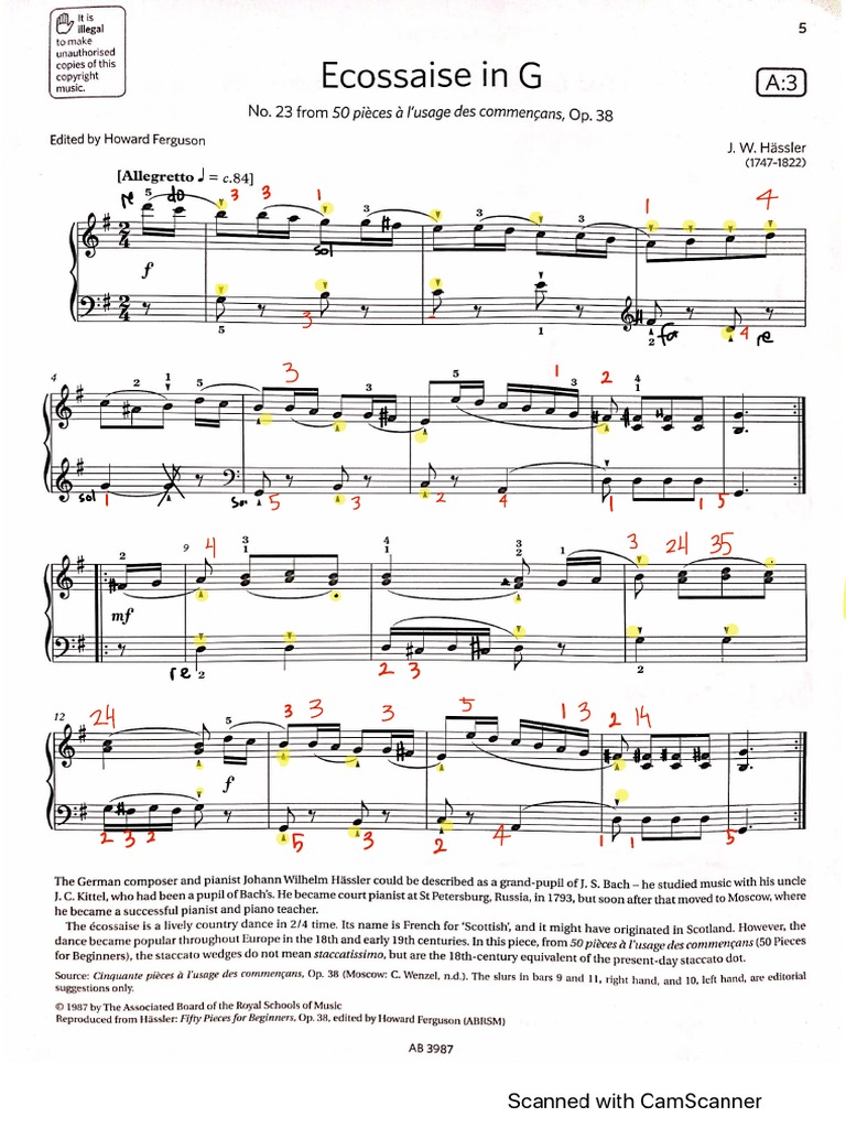 Ecossaise in G Abrsm | PDF