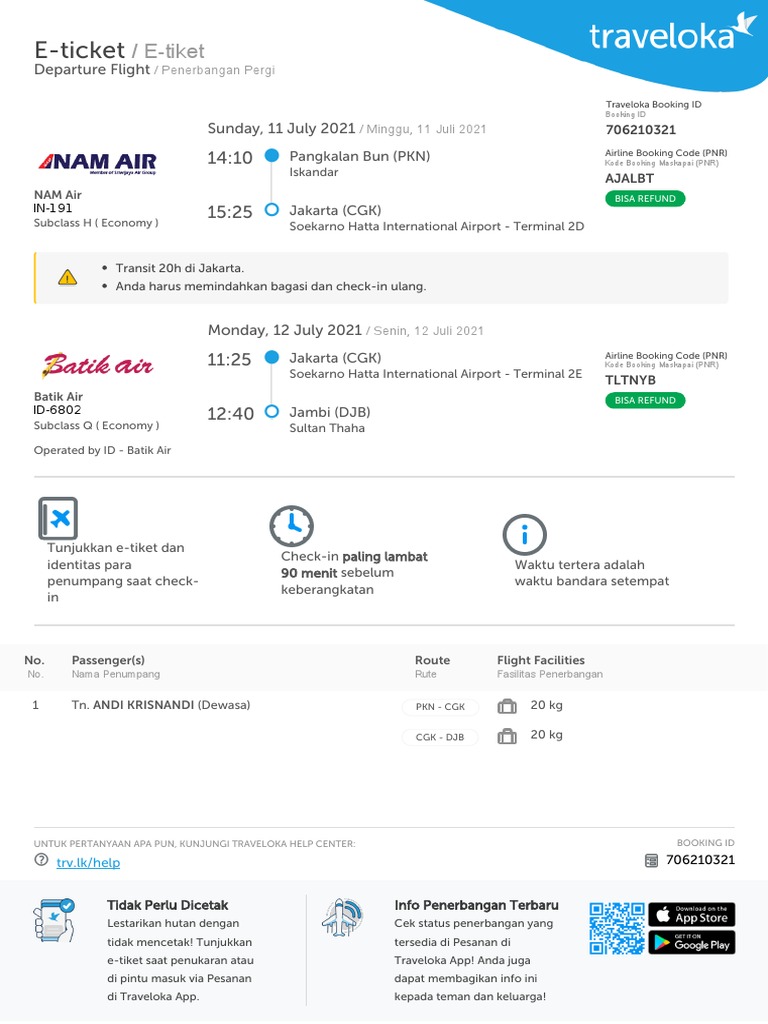 Verry Solihin-PKN-AJALBT, TLTNYB-DJB-FLIGHT - ORIGINATING | PDF
