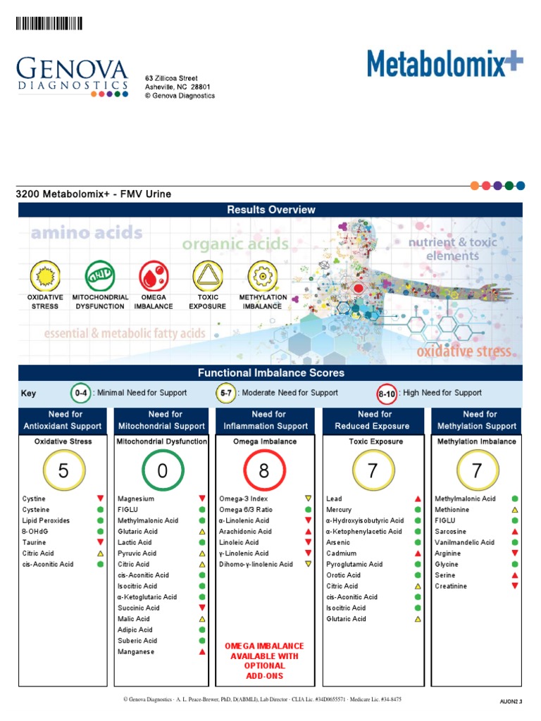 Results Overview: 3200 Metabolomix+ - FMV Urine | PDF | Molecular ...