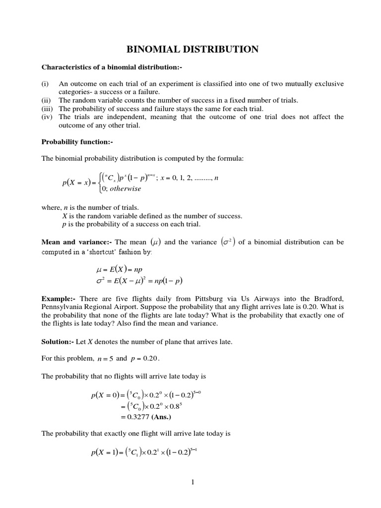 Binomial and Poisson Distribution Guide | PDF | Normal Distribution ...