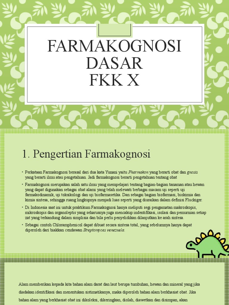 Farmakognosi Dasar | PDF
