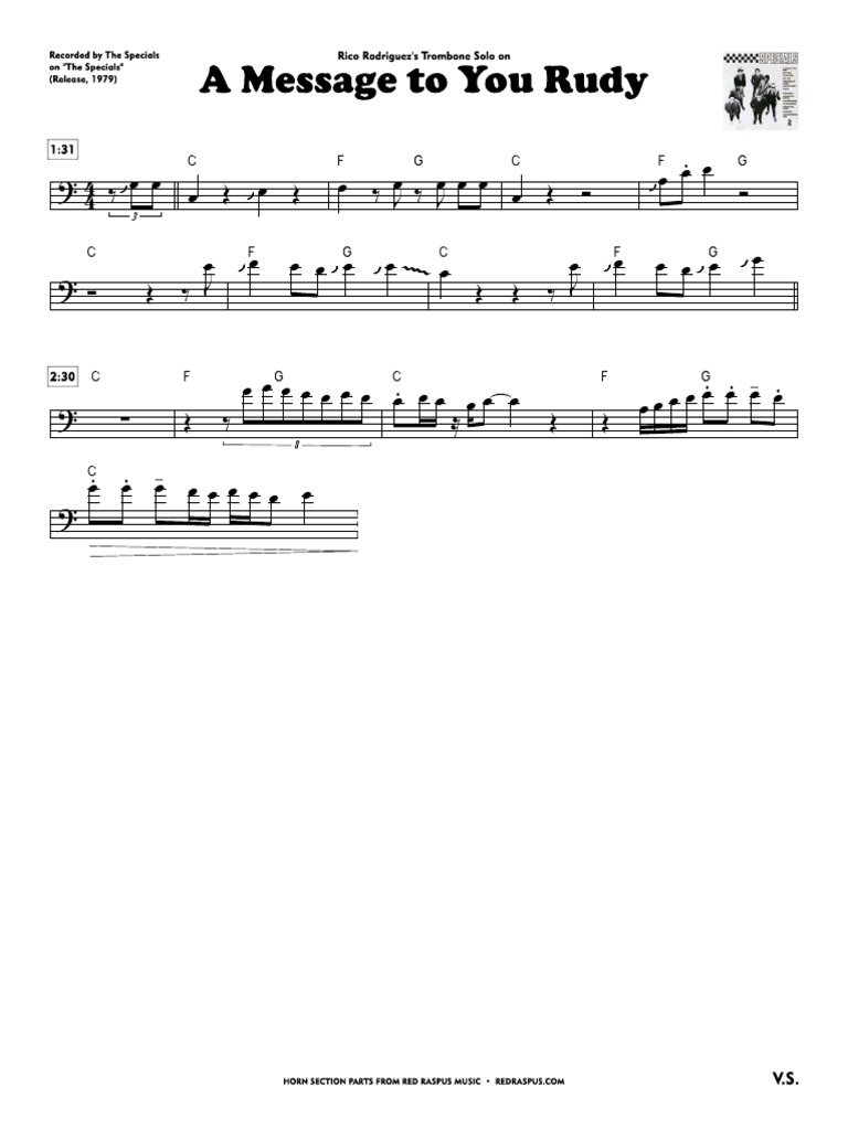 A Message To You Solo Trombone | PDF