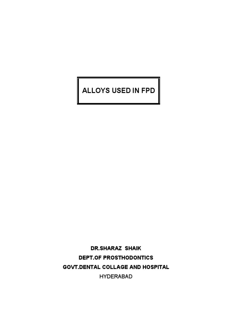 Alloys in FPD | PDF | Metals | Alloy