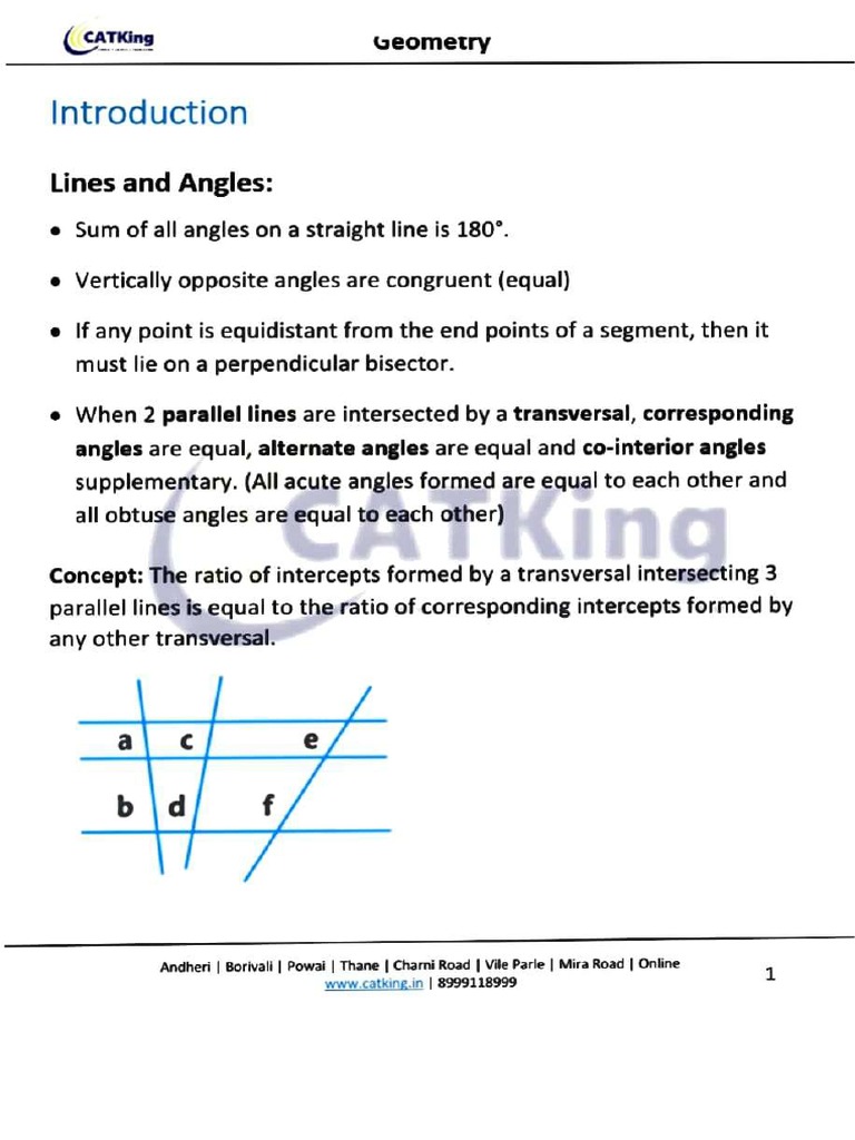 Formula Book Geometry | PDF