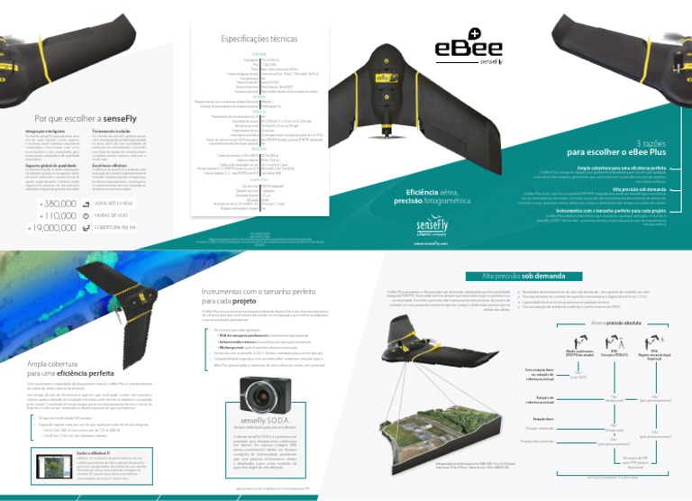 SenseFly EBee Plus RTK PPK PT Especificacoes | PDF | Câmera | Veículo aéreo não tripulado
