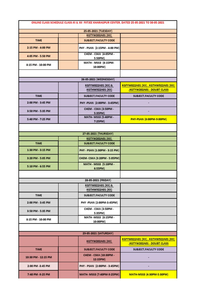 FLN Time Table 2025-26 | PDF | Sports