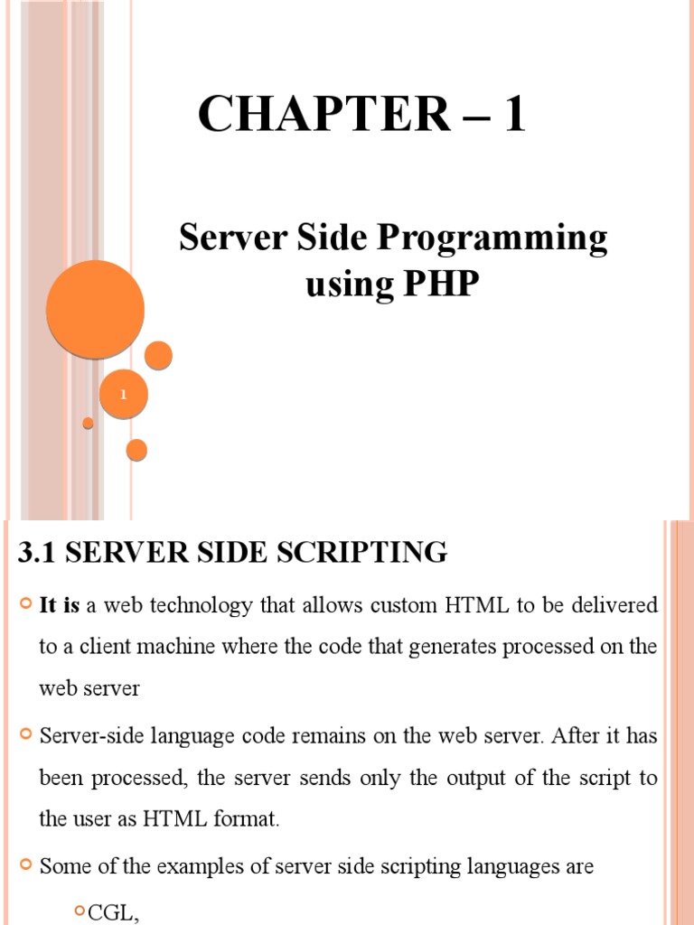 Chapter 1 Server Side Programming Using Php Pdf Cookie Php