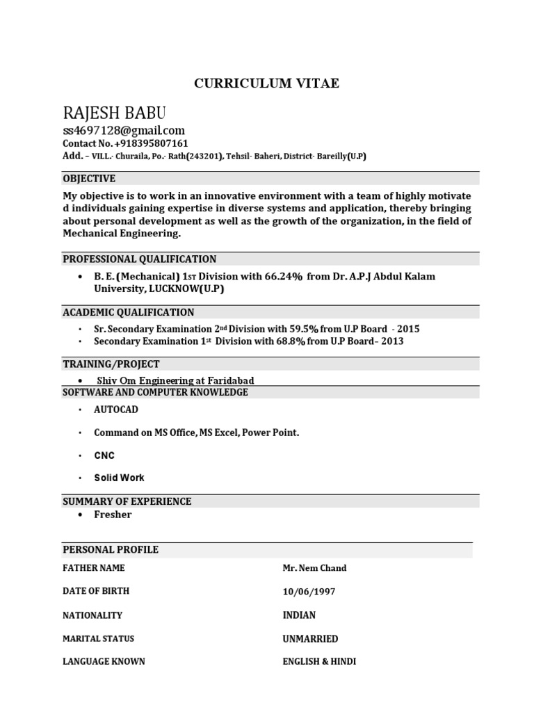 Rajesh Resume | PDF