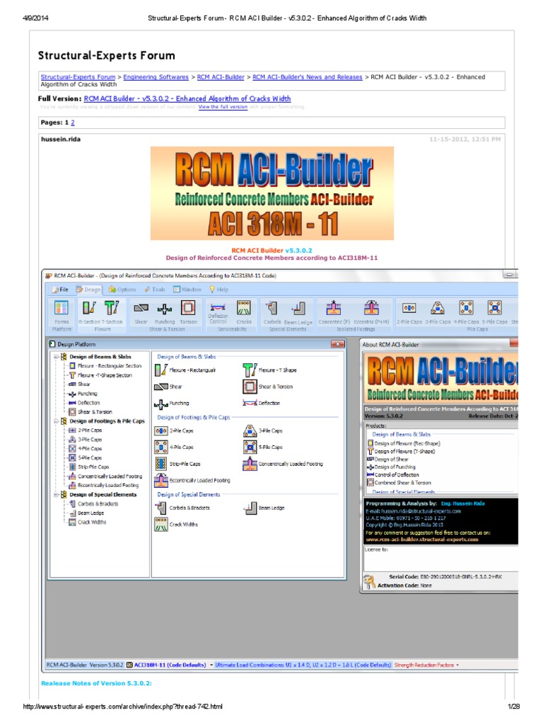 Structural-Experts Forum - RCM ACI Builder - V5.3.0 | PDF