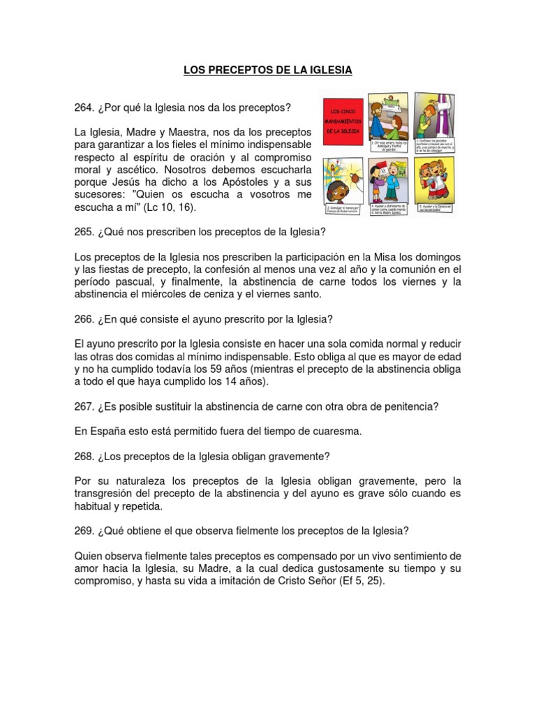 Preceptos de La Iglesia | PDF