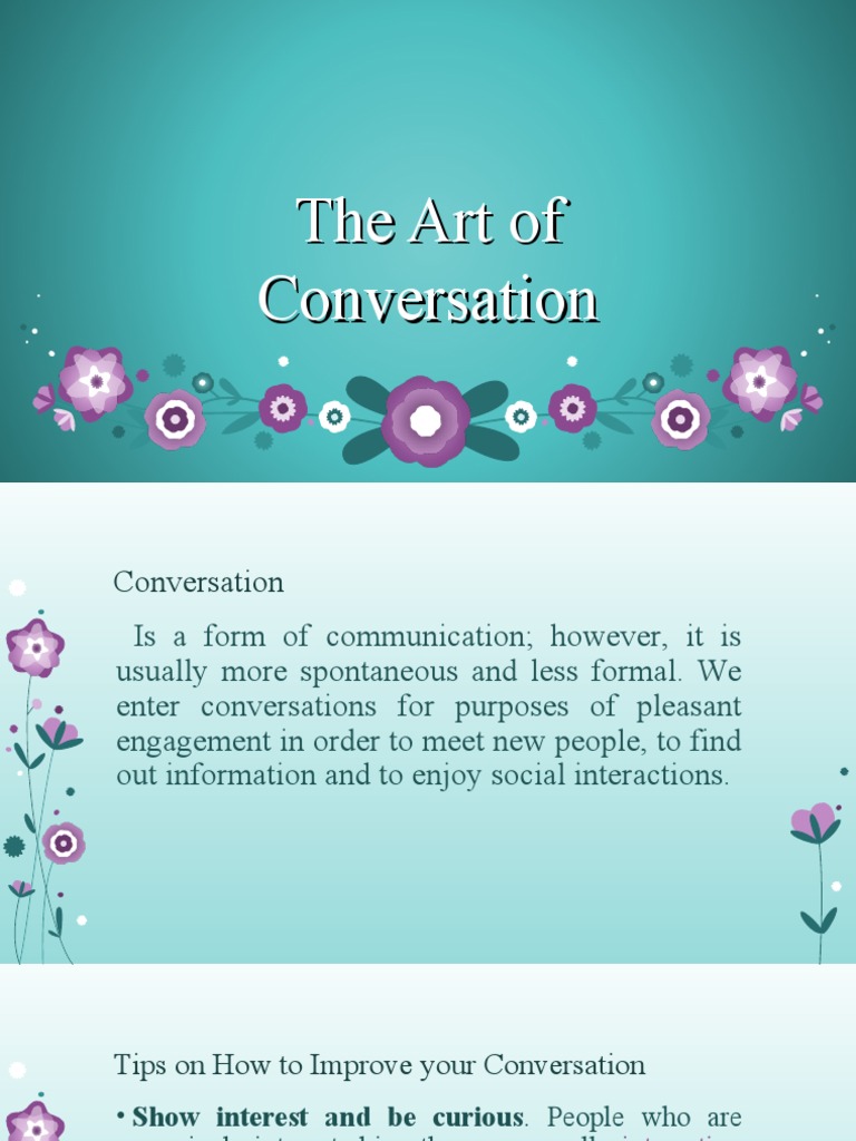 The Art of | PDF | Conversation | Human Communication