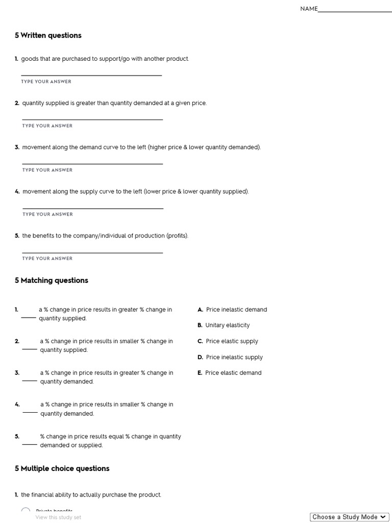 IGCSE Economics Allocation of Resources Unit | PDF | Demand | Supply ...