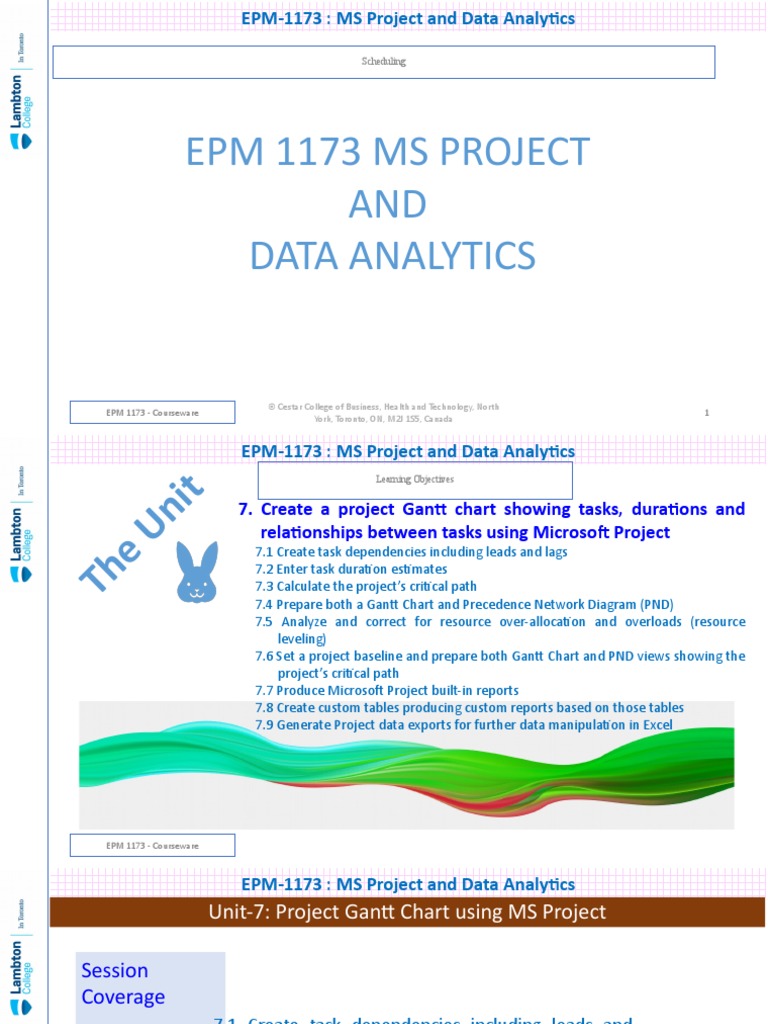EPM 1173 - Day - 8-Unit - 7-MSP Scheduling | PDF | Software Engineering ...