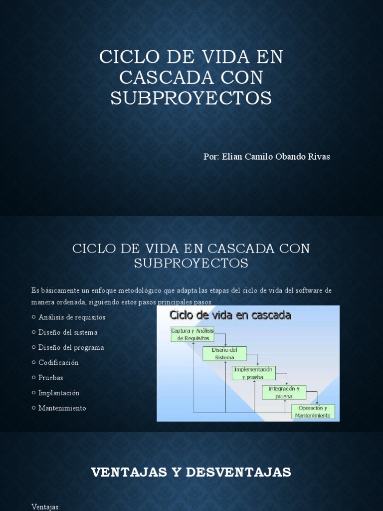 5 Ciclo de Vida en Cascada Con Subproyectos | PDF