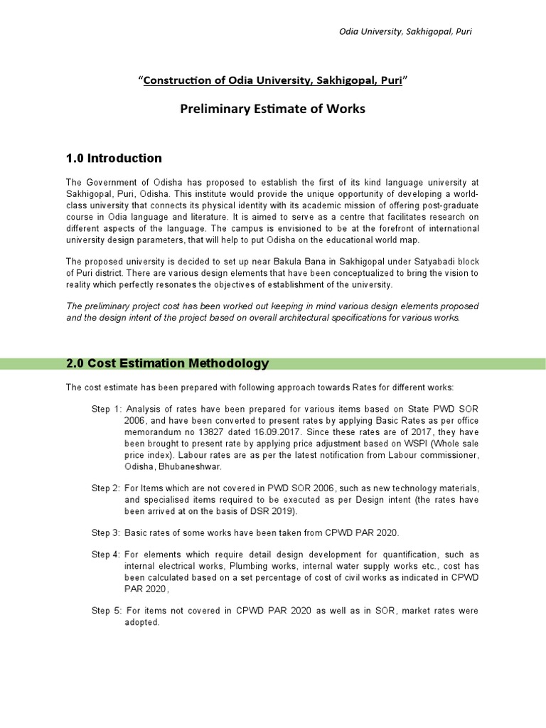 Cover Note Estimate-R4 | PDF | Wall | Precast Concrete
