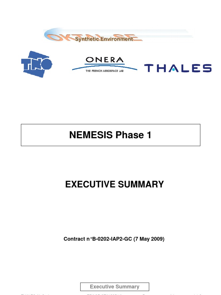 NEMESIS Phase 1: Executive Summary | PDF | Radar | Simulation
